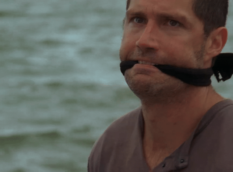 Jack Shephard (Matthew Fox) bound and gagged on... - Tied Muscle